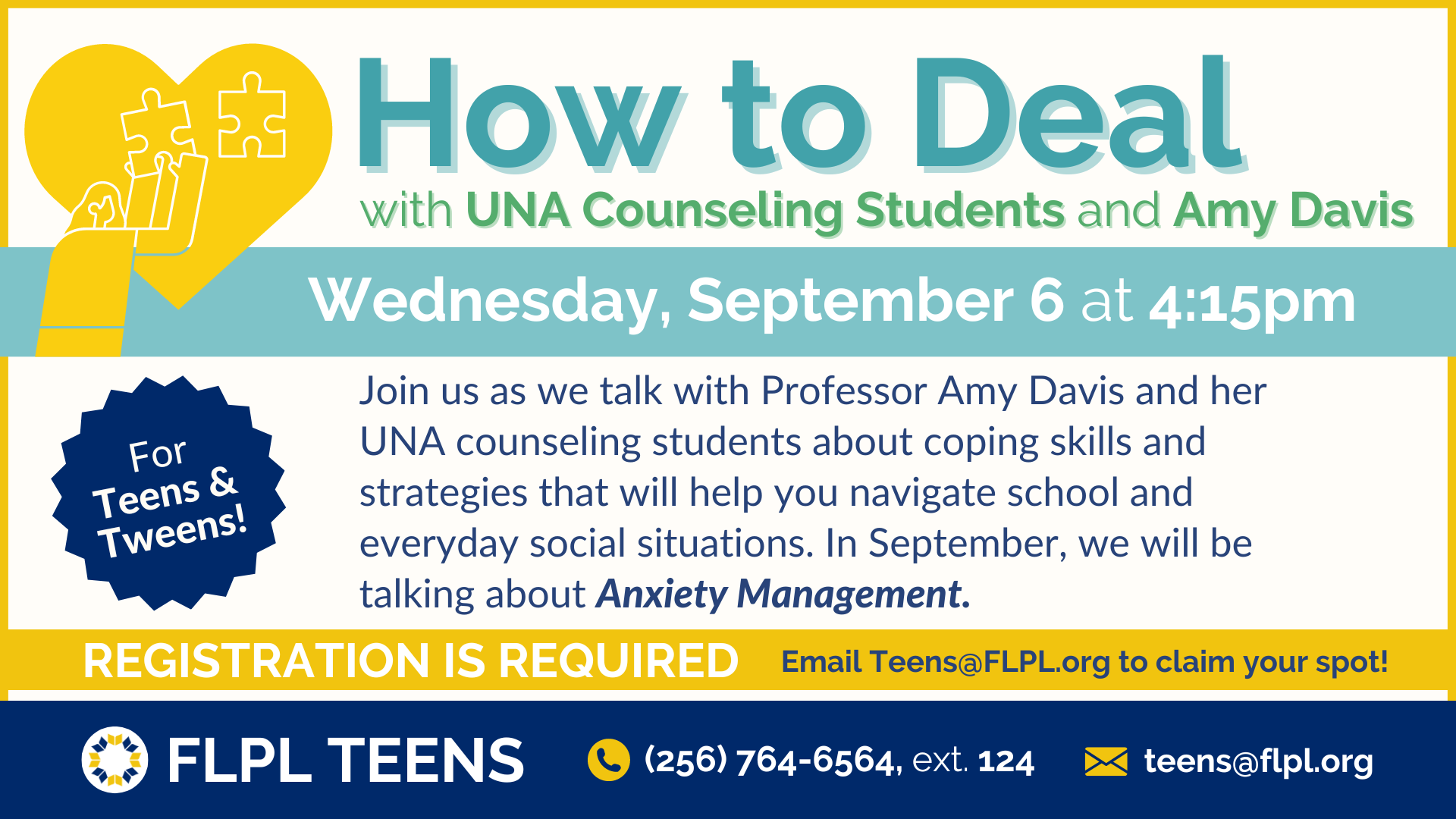 Florence-Lauderdale Public Library Teen Programs