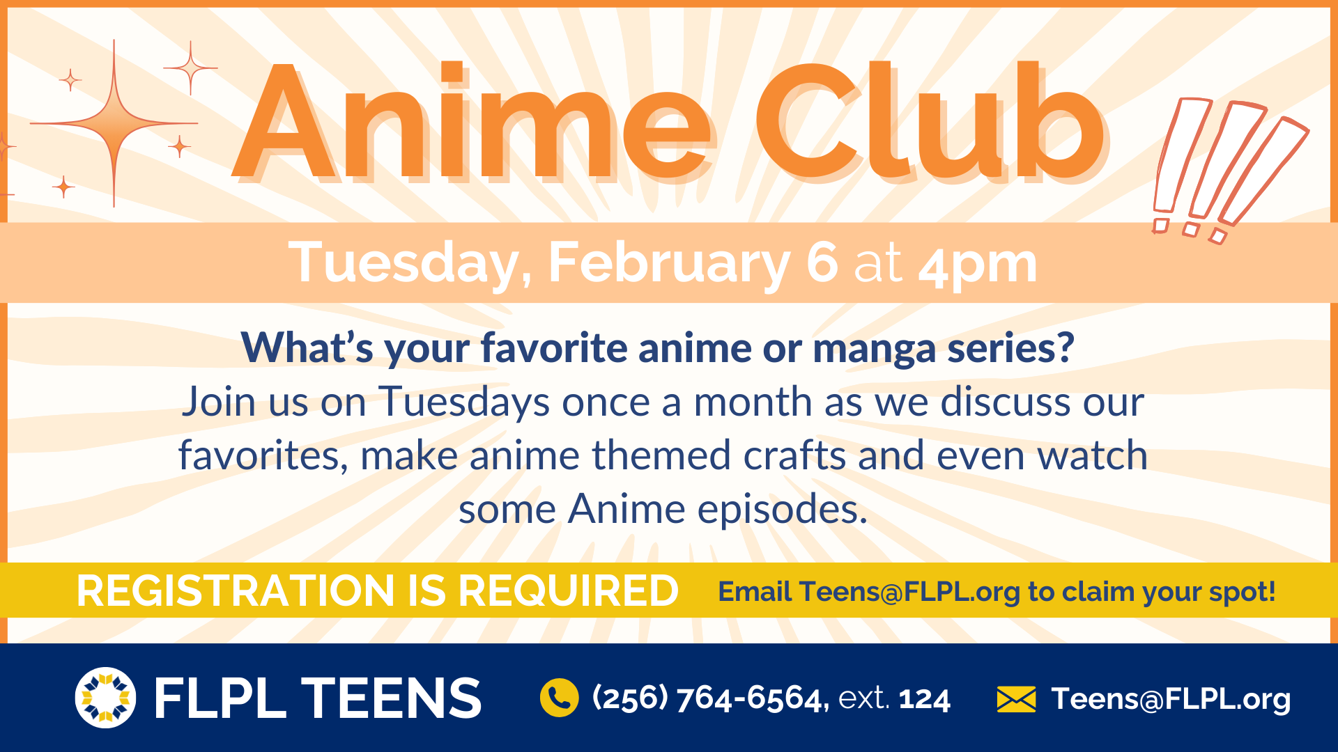 Florence-Lauderdale Public Library Teen Programs