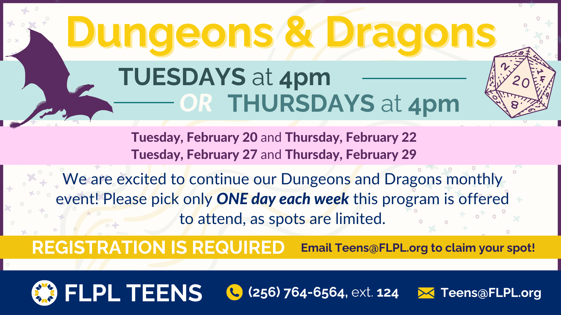 Florence-Lauderdale Public Library Teen Programs