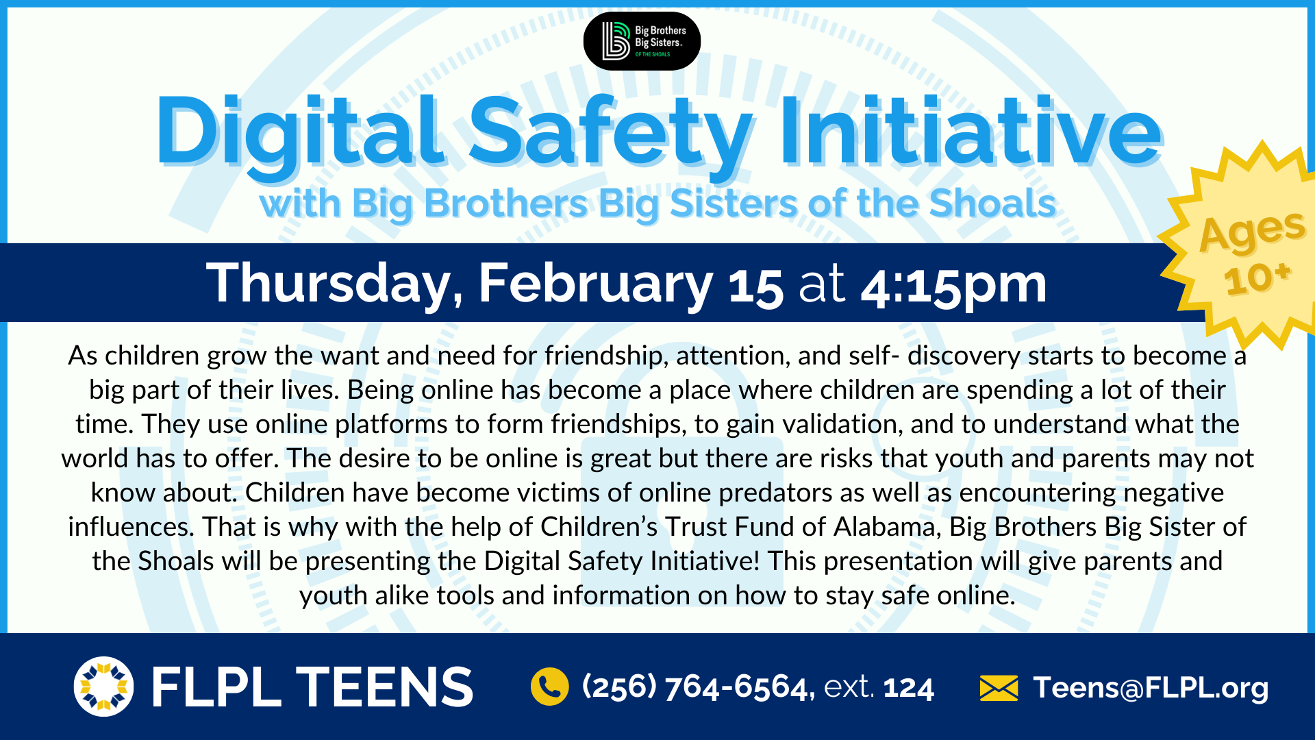 Florence-Lauderdale Public Library Teen Programs