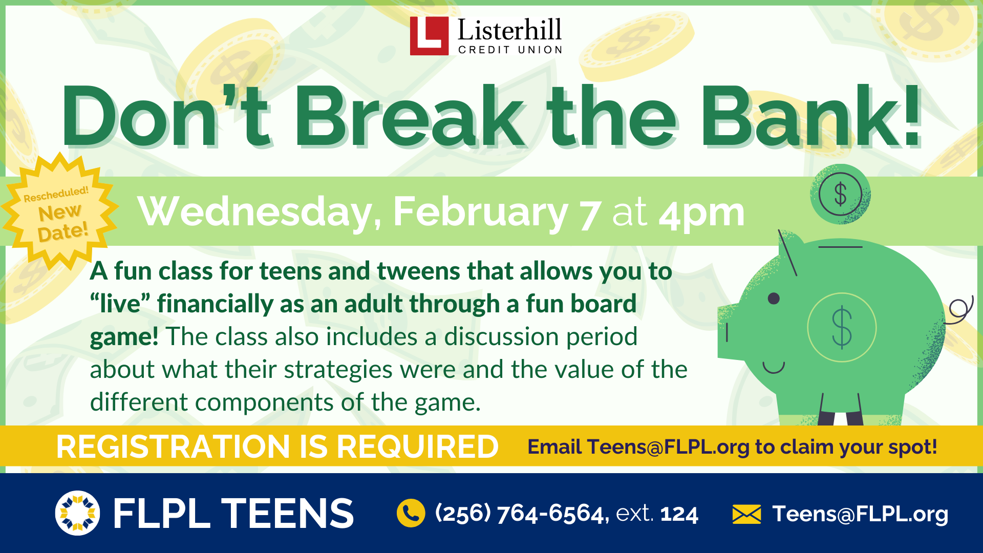 Florence-Lauderdale Public Library Teen Programs