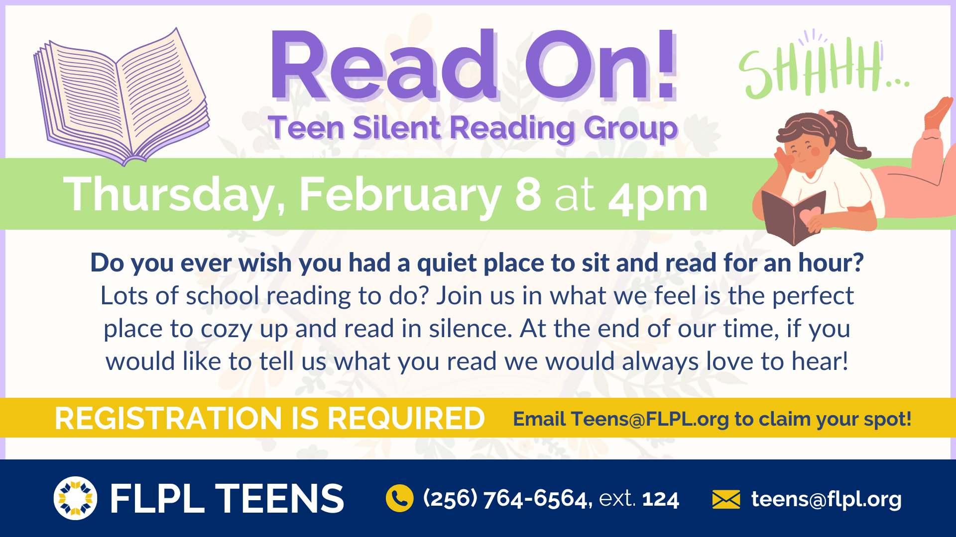 Florence-Lauderdale Public Library Teen Programs